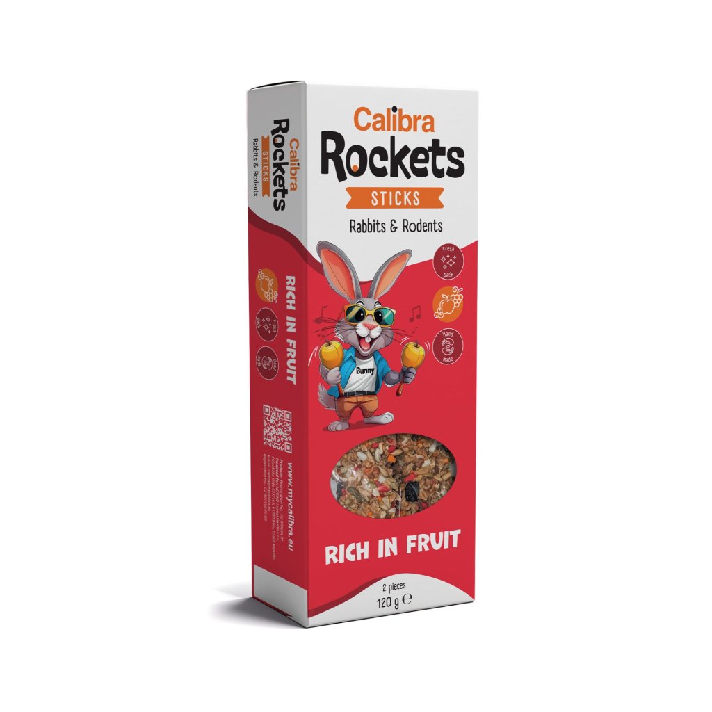 Tyčinky Calibra Rockets ovoce pro králíky a hlodavce | Calibra